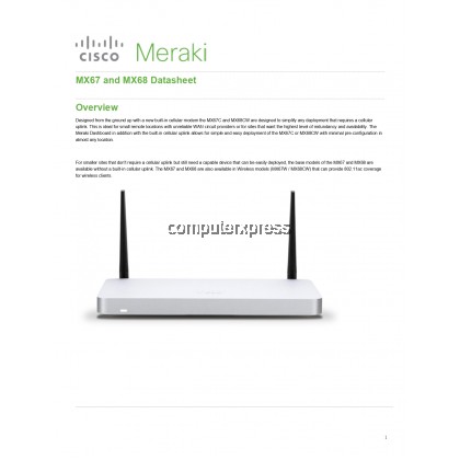 Cisco Meraki MX68W